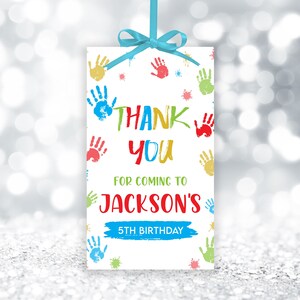 EDITABLE High Five Birthday Thank You for Coming Gift Tag, Printable Hi ...