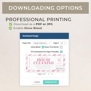 House Cleaning Gift Voucher, Editable Cleaning Voucher Printable ...