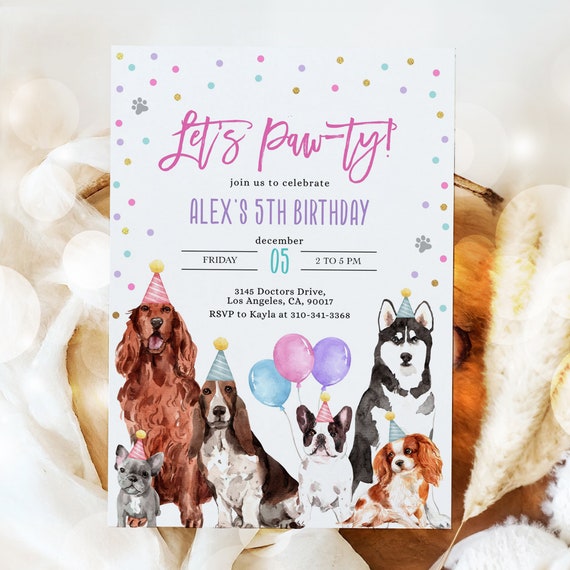 Invitations Pour Anniversaire De Chien Carte Joyeux Anniversaire Chien