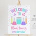 EDITABLE Mad Science Birthday Welcome Sign, Girl Science Party Decor ...