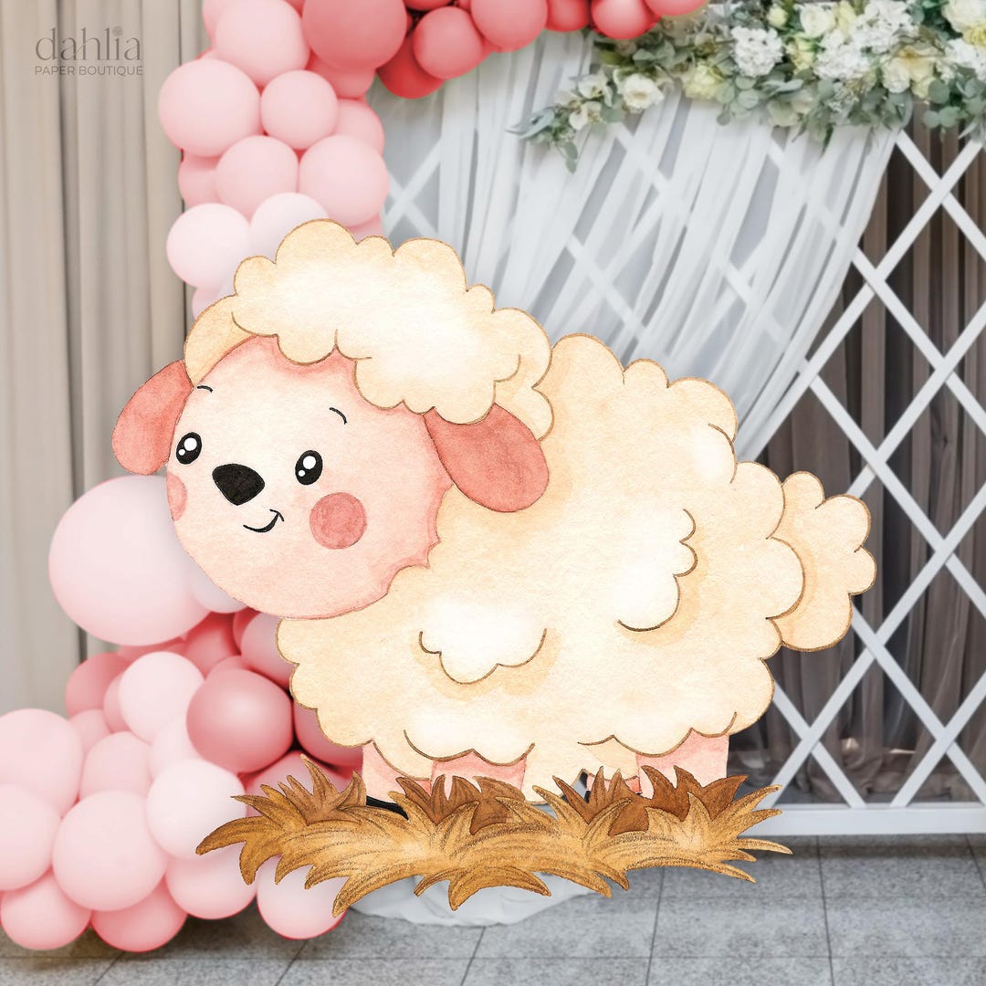 Barn Animal Big Decor Cutout, Sheep Cutout, Farm Birthday, Ranch Party ...