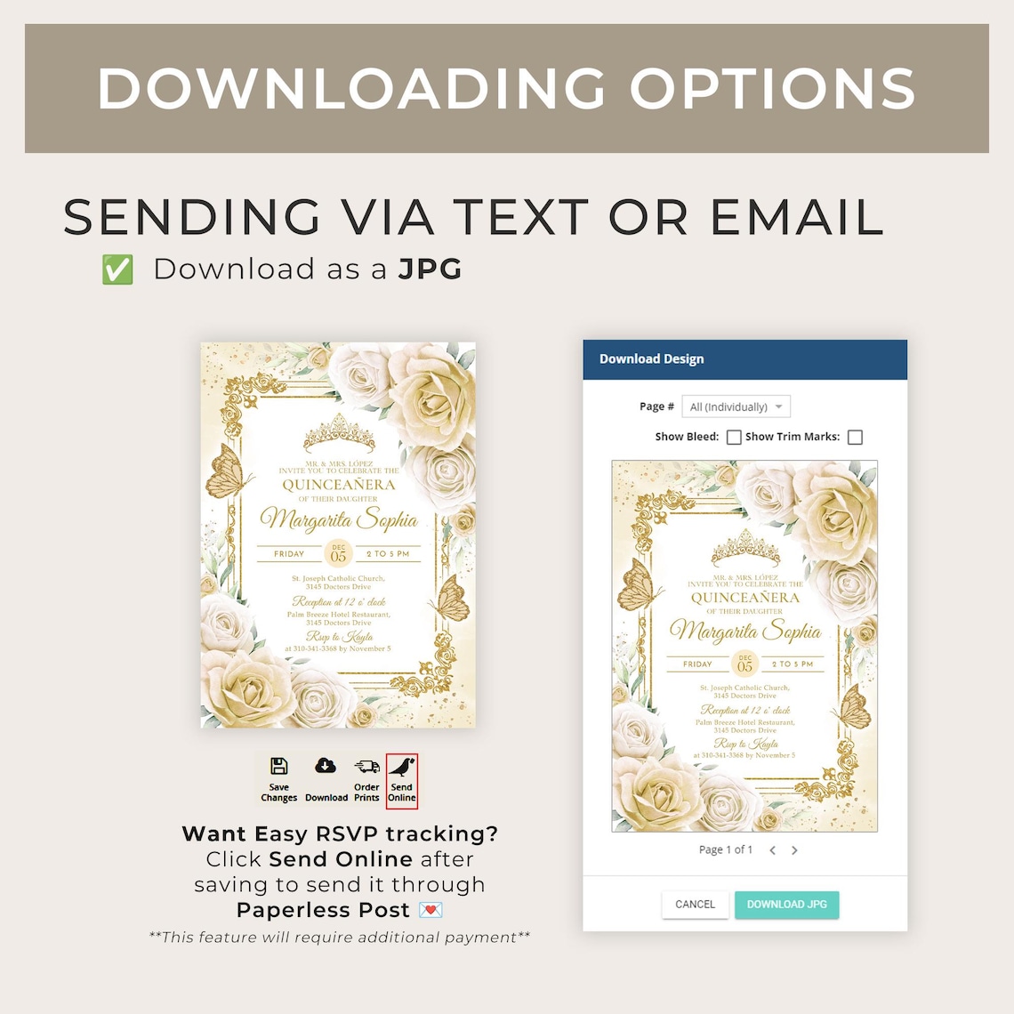 Vintage Quinceañera Invitation, EDITABLE Antique Frame 15th Birthday ...