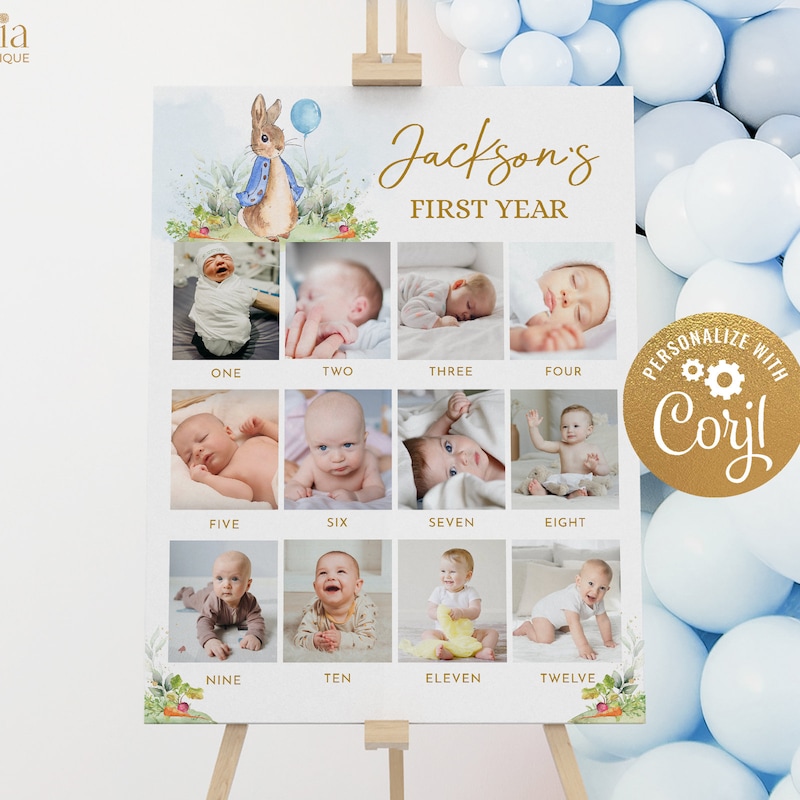 Rustic Photo Board Baby Boy - Etsy