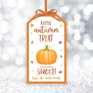 Editable Thanksgiving Gift Tag, Autumn Treat Party Favor, Thankful for ...