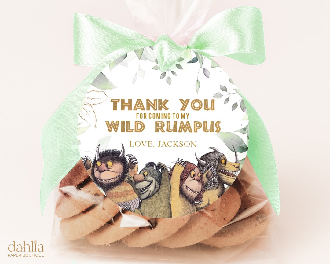 Where the Wild Things Are Birthday, Thank You for Coming Gift Tag ...
