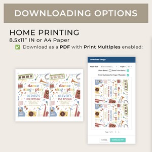 Dance Sing Play Party Invitation, Editable Music Birthday Invite, Rock ...