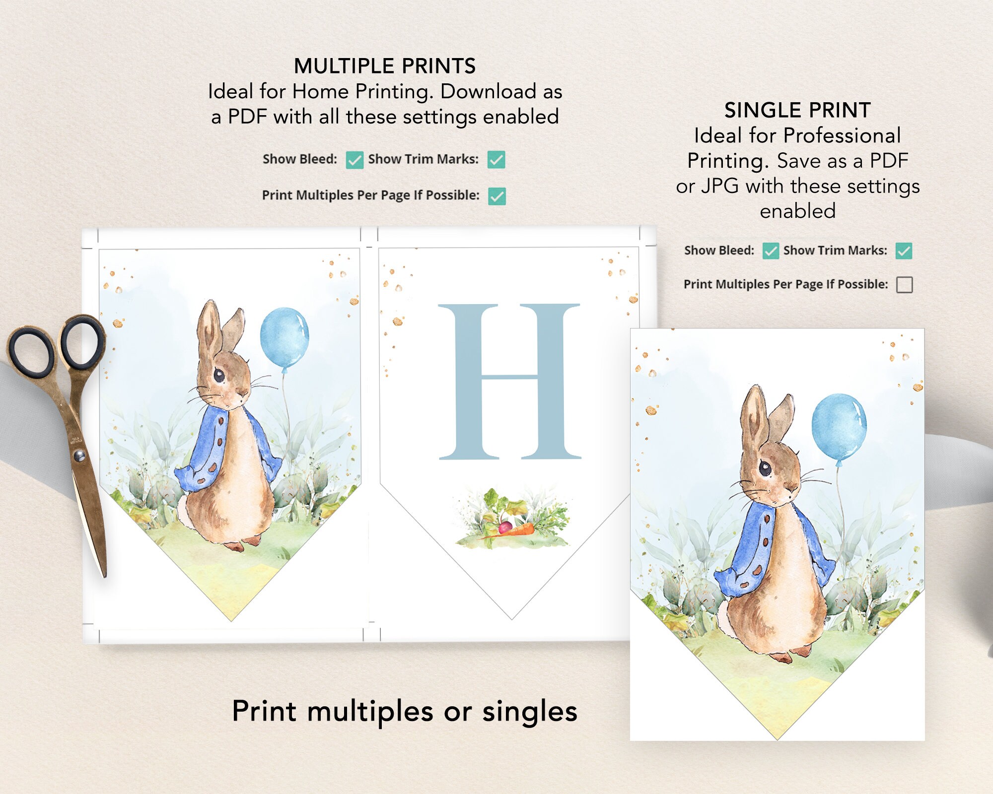 EDITABLE Peter Rabbit Happy Birthday Banner Flopsy Bunny - Etsy Australia