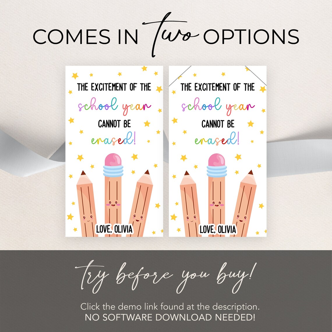 Welcome Back to School Favor Tags, EDITABLE First Day of School Gift ...