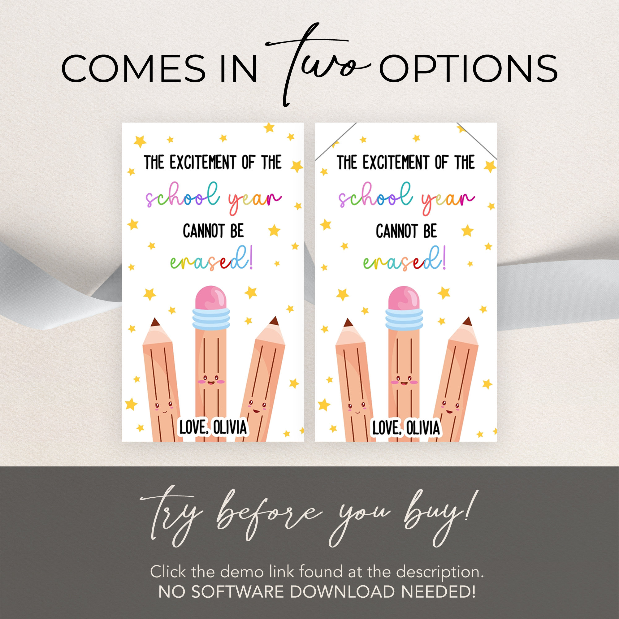 Welcome Back to School Favor Tags, EDITABLE First Day of School Gift ...