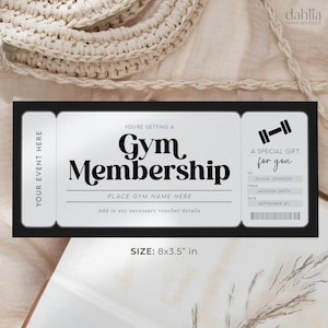 Gym Membership Gift Voucher, Private Trainer Certificate EDITABLE ...