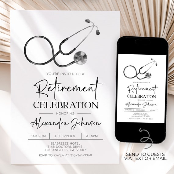 Plantillas De Invitaciones Para Fiestas De Jubilación De Enfermeras