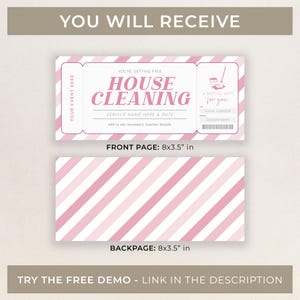 House Cleaning Gift Voucher, Editable Cleaning Voucher Printable ...