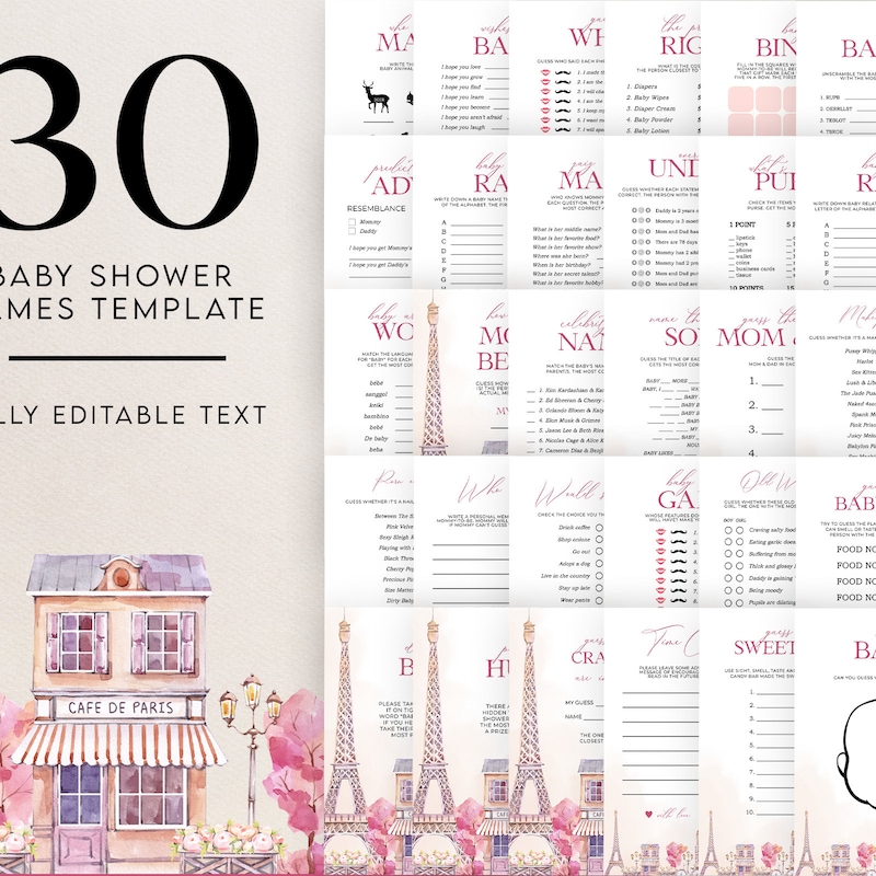 Paris Baby Shower - Etsy