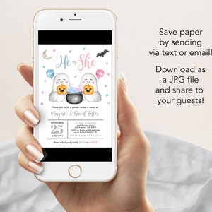 Little Boo Gender Reveal Invitation, Editable Ghost Gender Reveal ...