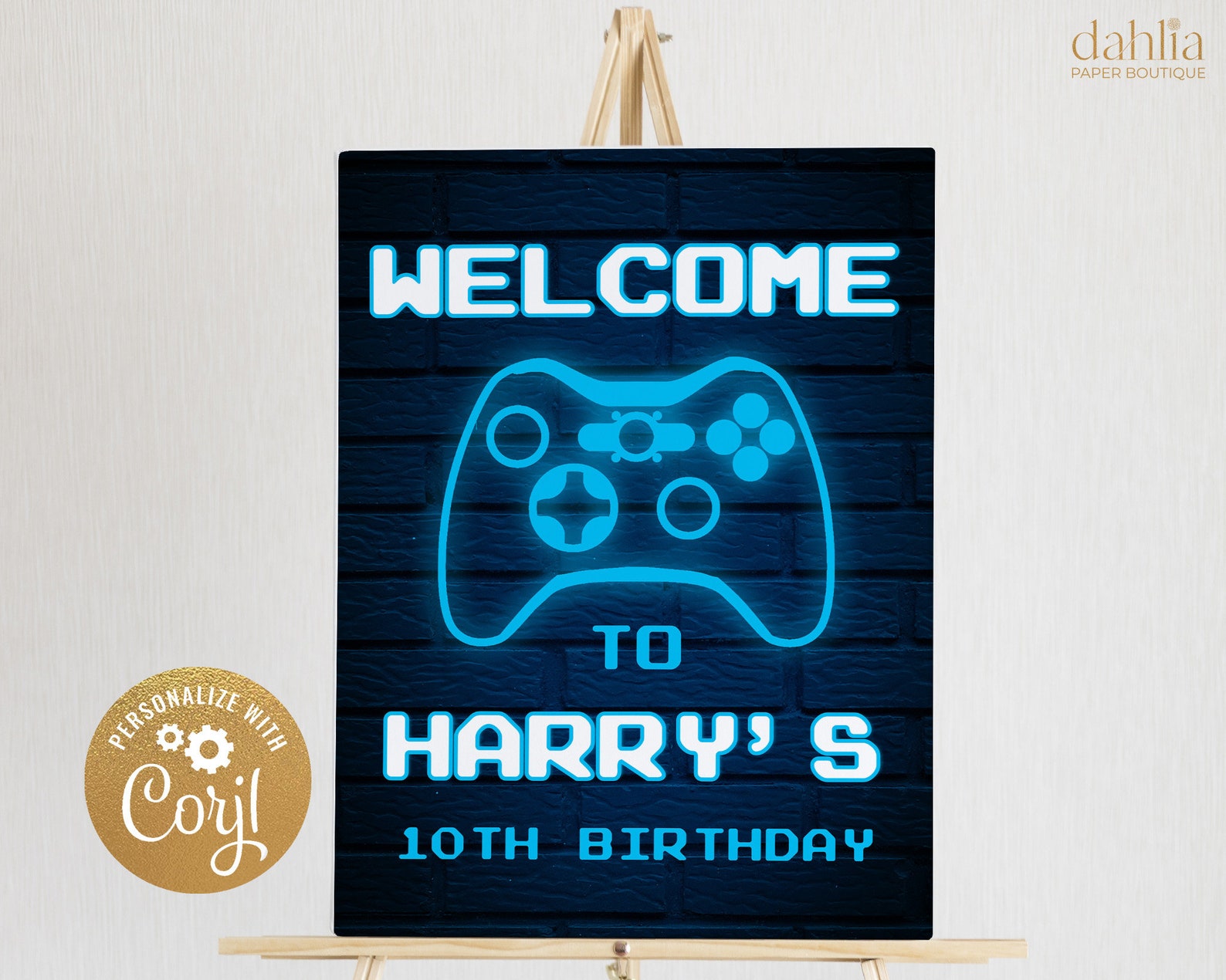 Video Game Birthday Welcome Sign EDITABLE Gamer Party Decor - Etsy