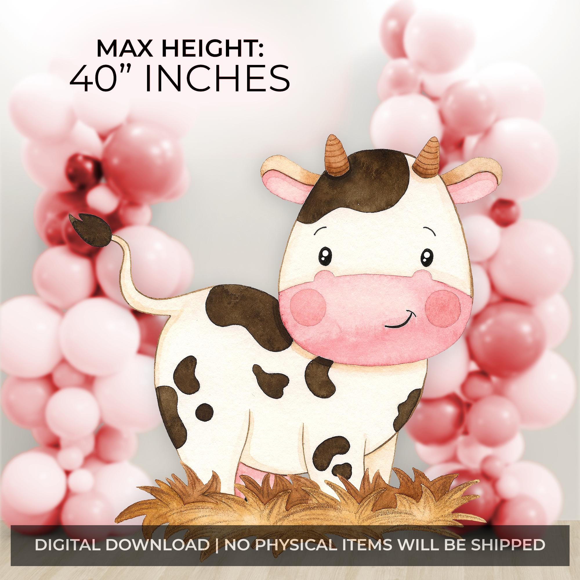 Barn Animal Big Decor Cutout, Cow Cutout, Farm Animal Birthday, Ranch ...