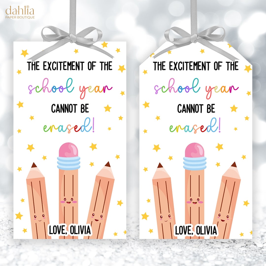 Welcome Back to School Favor Tags, EDITABLE First Day of School Gift ...