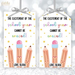 Welcome Back to School Favor Tags, EDITABLE First Day of School Gift ...