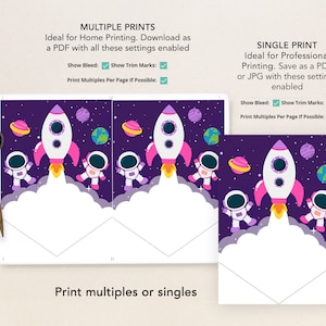 EDITABLE Space Happy Birthday Banner, Galaxy Birthday Banner, Girl Pink ...