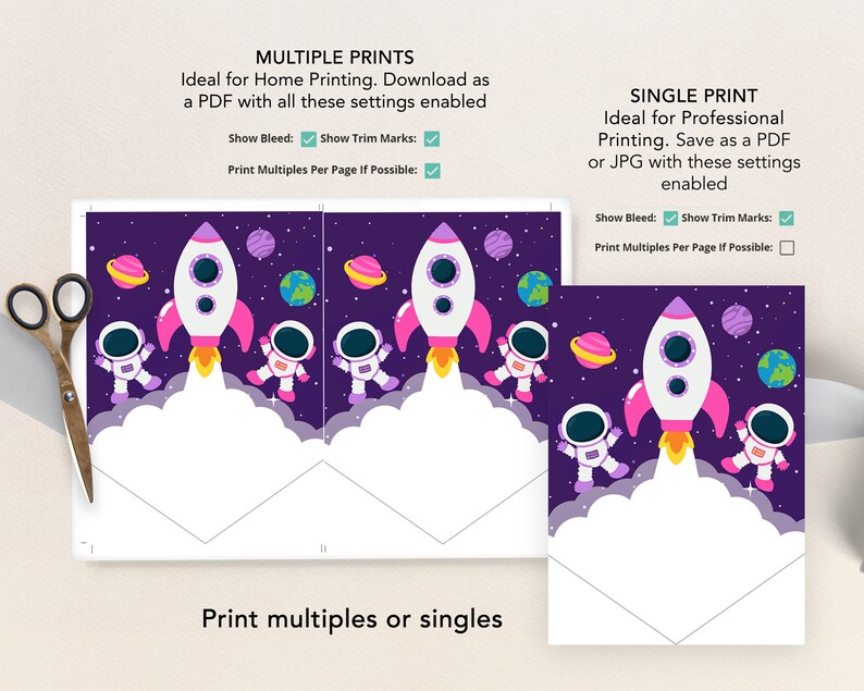 EDITABLE Space Happy Birthday Banner, Galaxy Birthday Banner, Girl Pink ...