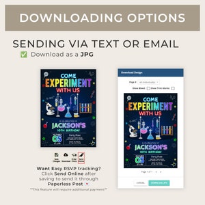 EDITABLE Mad Science Birthday Invitation, Boy Science Party Template ...