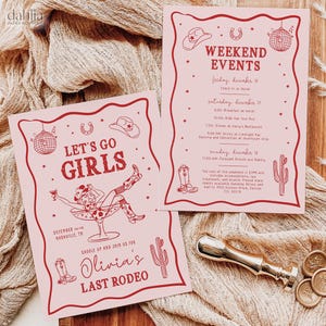 Last Rodeo Bachelorette Invite & Itinerary Template, Nashville ...