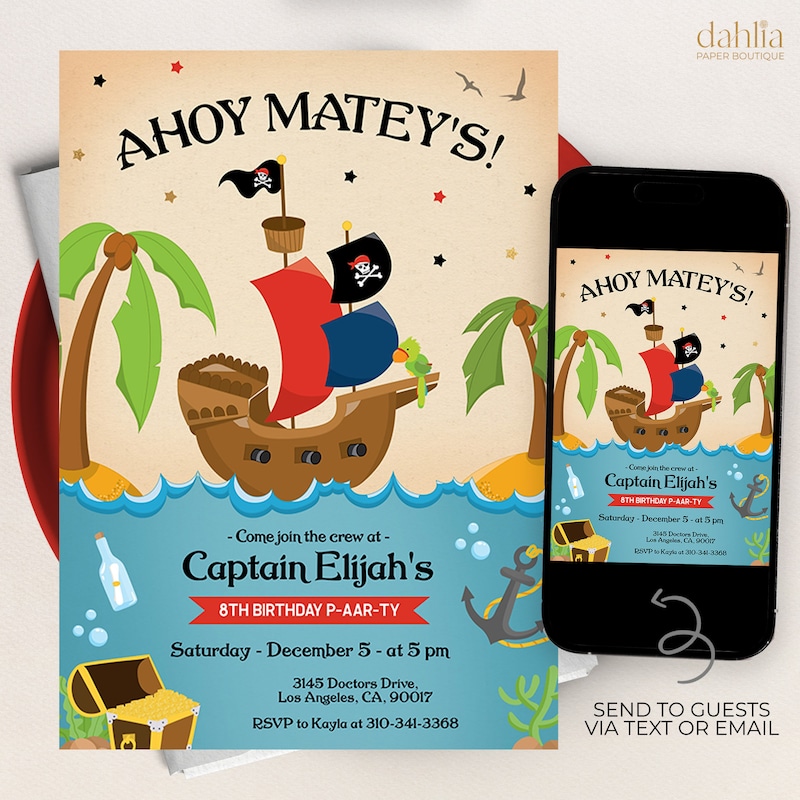 Ship Invitation - Etsy