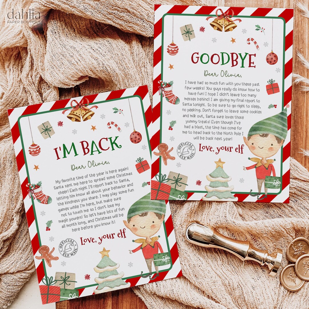 Printable Elf Letters, Editable Elf Hello Letter, Greetings From Elf ...