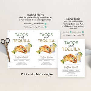 Tacos and Tequila Retirement Invitation, Editable Adult Party Invite ...