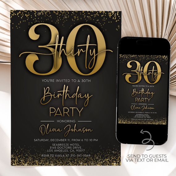 Invitations Surprise Pour Un 30e Anniversaire Invitation Pour Le 30e