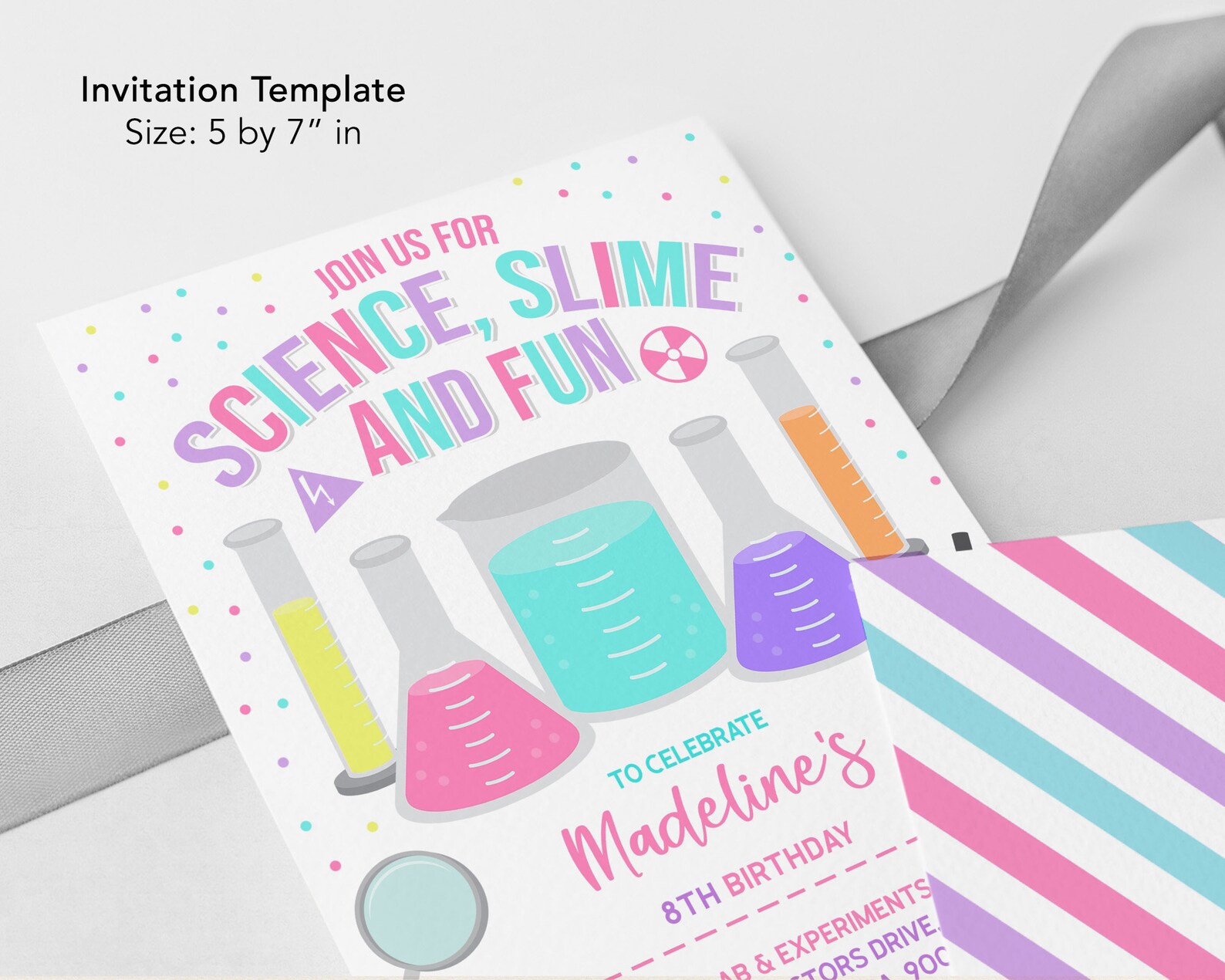 EDITABLE Science Birthday Invitation Girl Science Party | Etsy