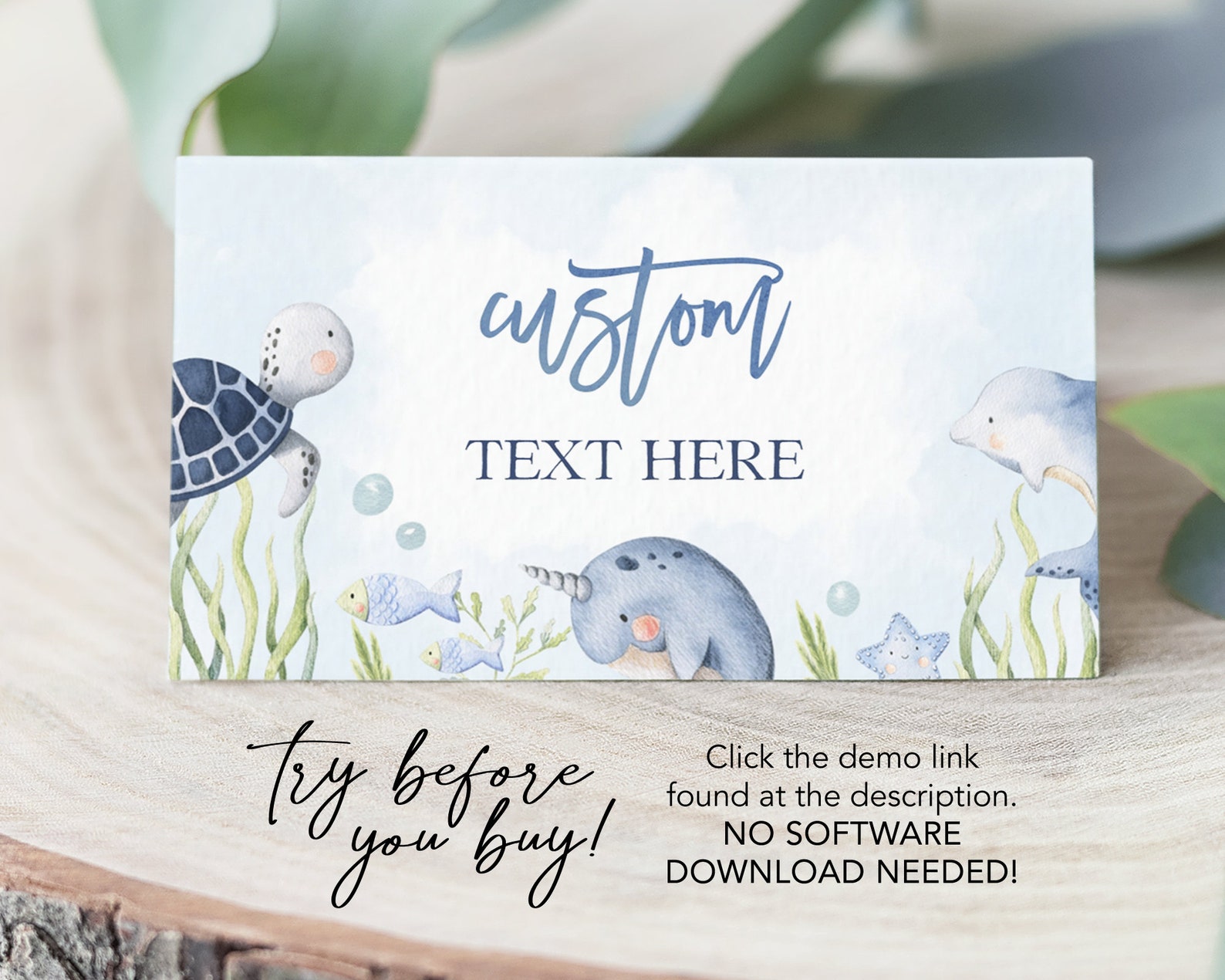 Under the Sea Food Labels Template Ocean Animals Party Place - Etsy