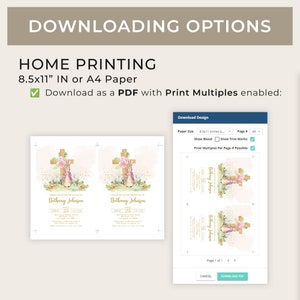 Pink Peter Rabbit Baptism Invitation, Editable Flopsy Bunny Naming Day ...