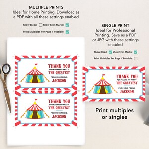 Carnival Gable Box Label Template, Editable Circus Party Sticker, Fun ...