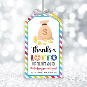 Editable Lotto Favor Tags, Appreciation Week Gift Tag Template ...