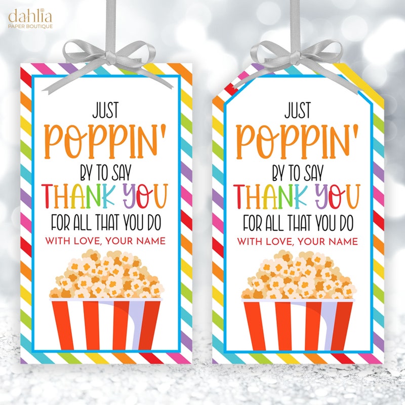 Popcorn Thank You - Etsy