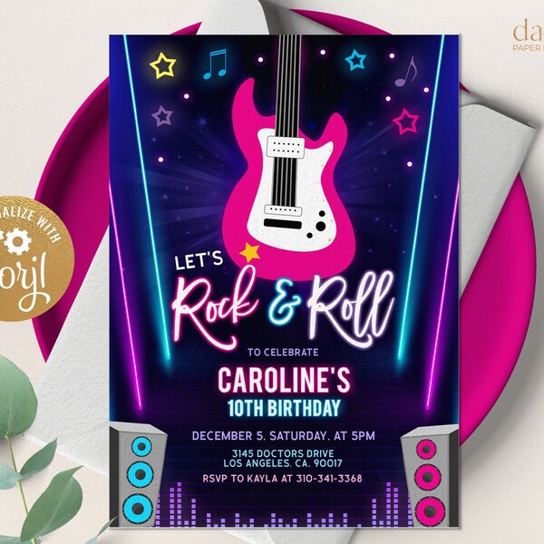 Rockstar Printable Party Decorations - Etsy