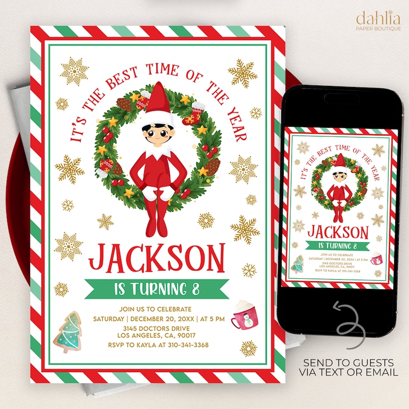 Elf Invitation - Etsy