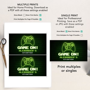 Video Game Gable Box Label Template, Editable Gamer Party Sticker ...
