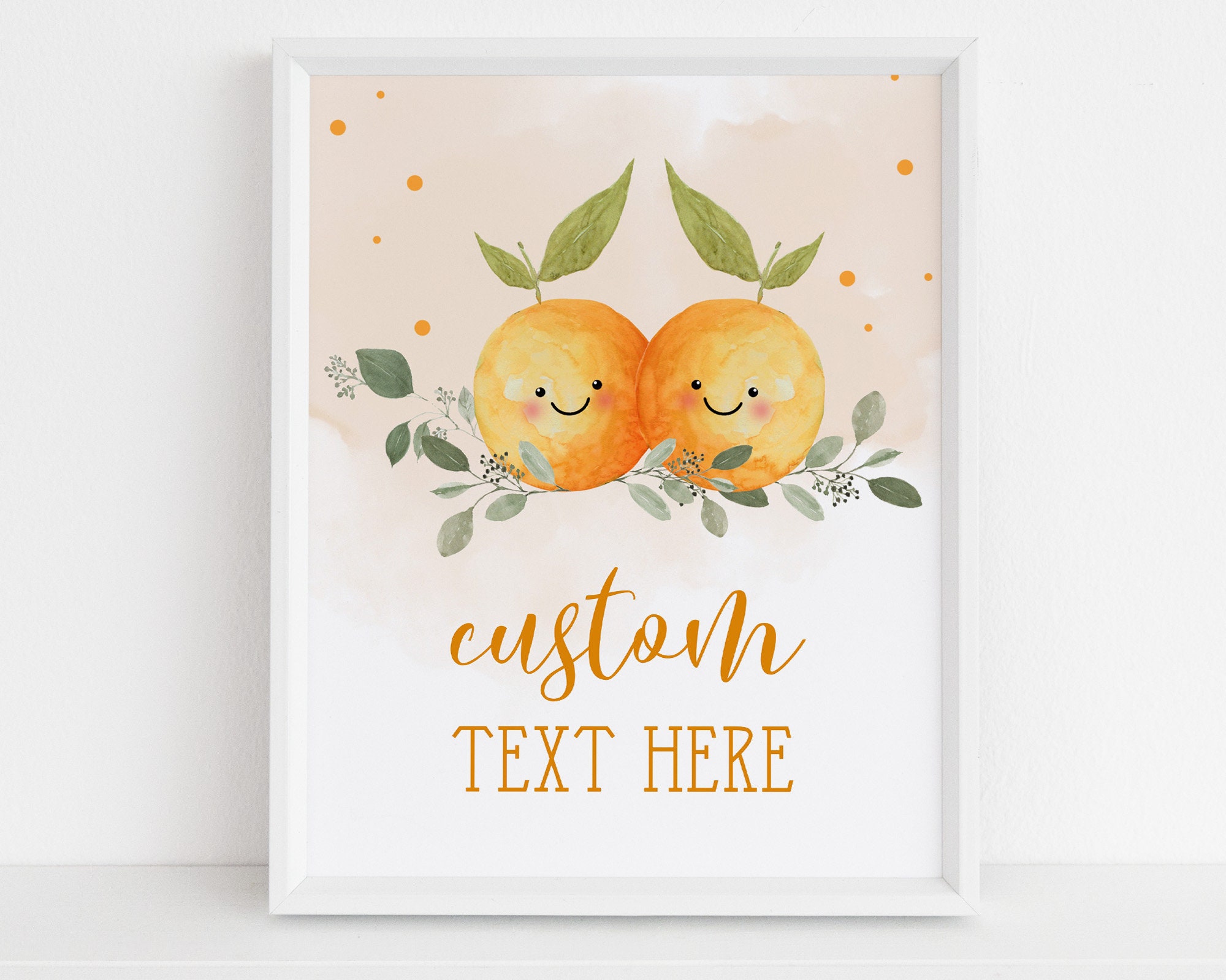 Two Little Cuties Baby Shower Custom Text Sign EDITABLE - Etsy