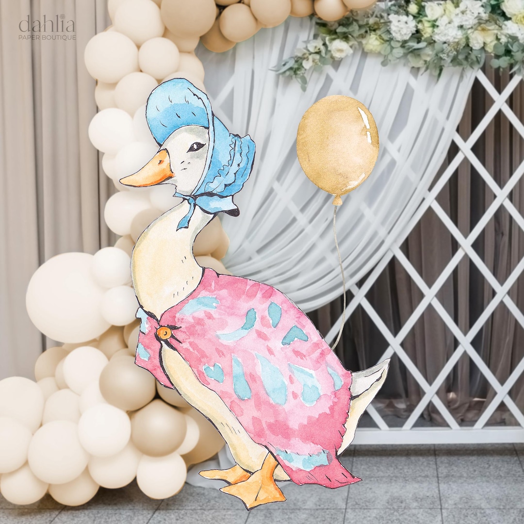 Peter Rabbit Big Decor Cutout, Orange Puddle Duck Birthday, Rustic ...