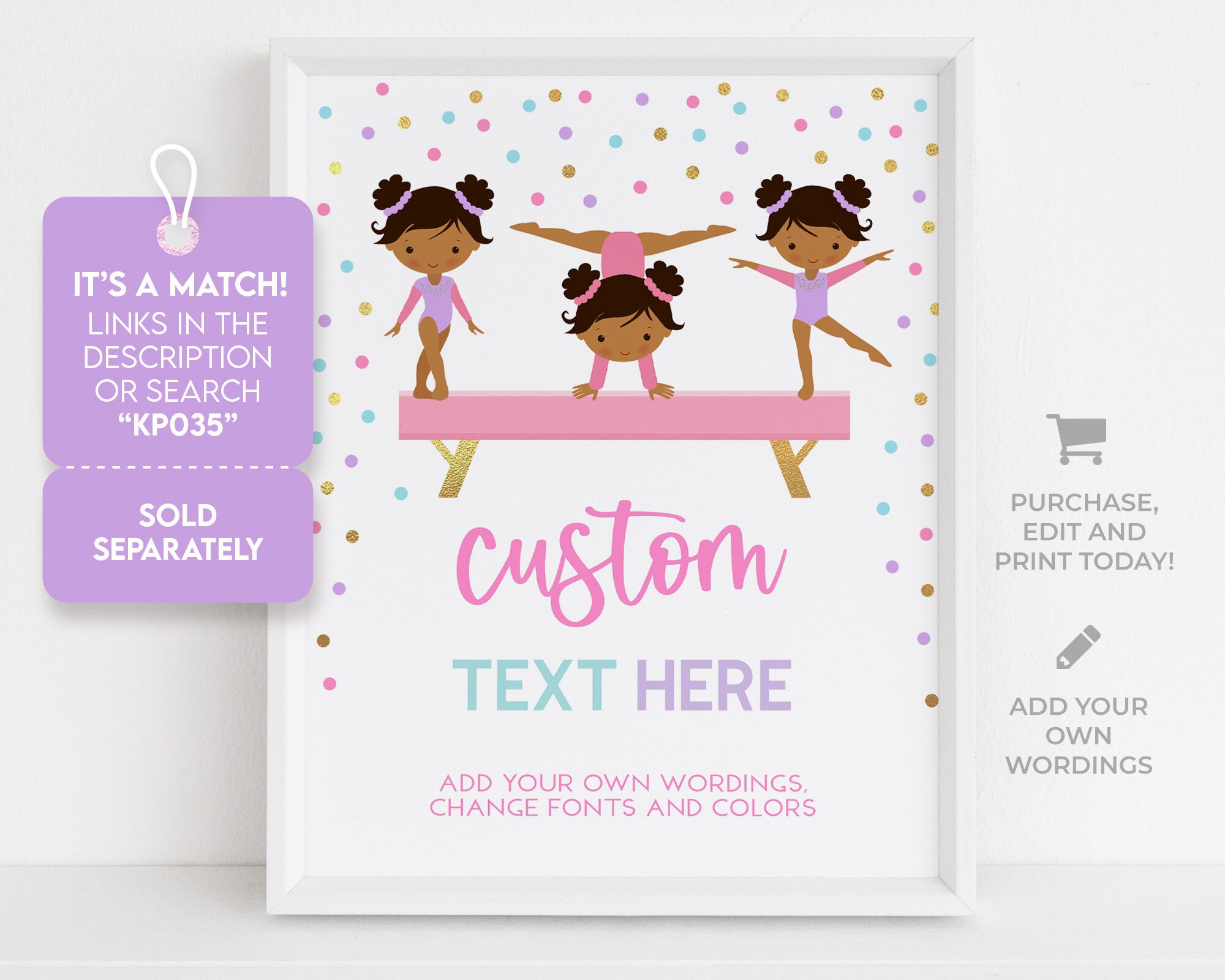 Gymnastics Birthday Welcome Sign EDITABLE Gymnastics Party - Etsy