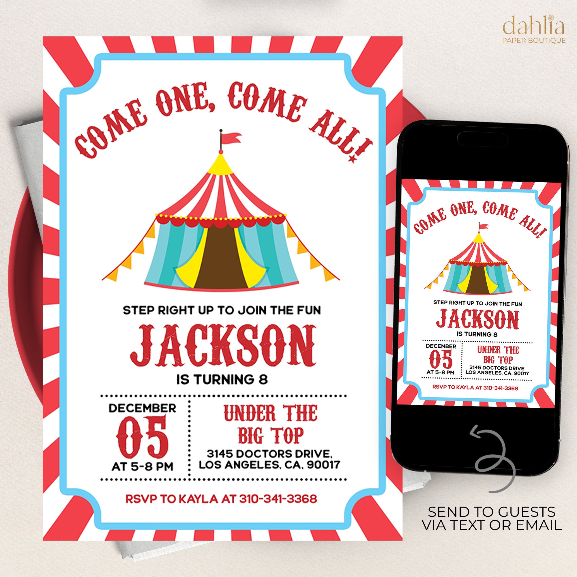 Circus Invitations Templates Free