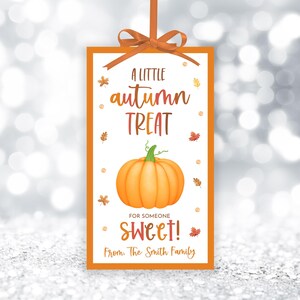 Editable Thanksgiving Gift Tag, Autumn Treat Party Favor, Thankful for ...