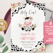 EDITABLE Holy Cow Welcome Sign Floral Cow Print Birthday - Etsy