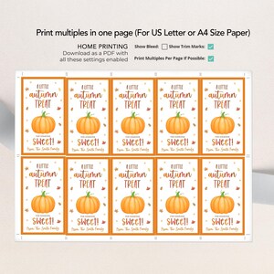 Editable Thanksgiving Gift Tag, Autumn Treat Party Favor, Thankful for ...