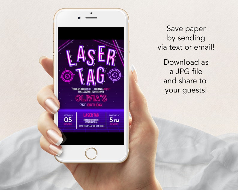 Laser Tag Birthday Invitation Editable Laser Tag Party - Etsy