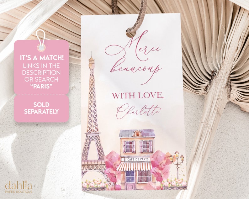 EDITABLE Paris First Birthday Custom Text Sign, Pink Parisian Cafe ...