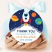 EDITABLE Space Birthday Thank You for Coming Gift Tag, Galaxy Party ...