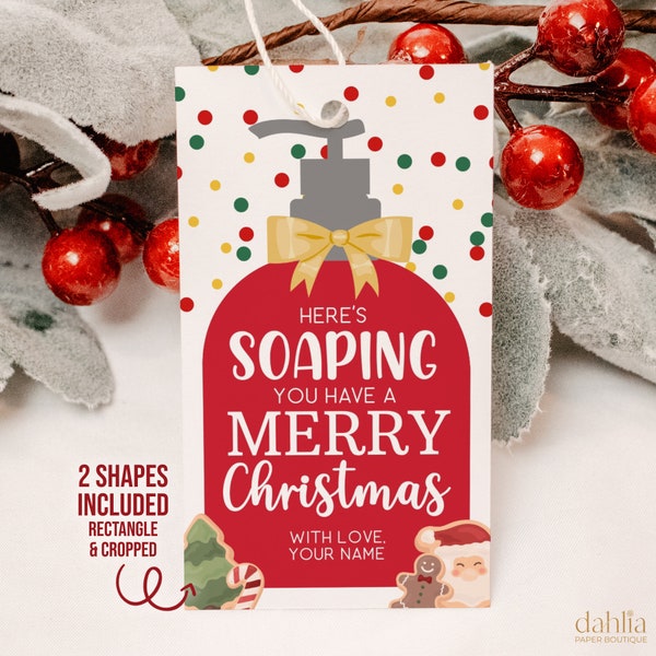 Coworker Christmas Soap Tag - Etsy
